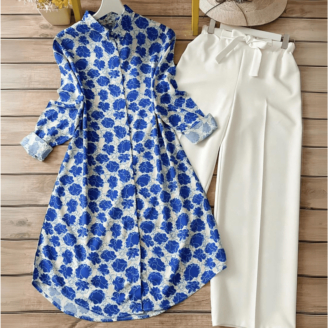 Floral Blue Longline – amland